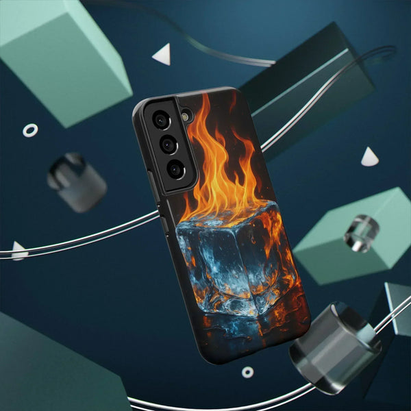 Flame Ice Phone Case | Bold Frost & Fire Design – KARARMDESIGN